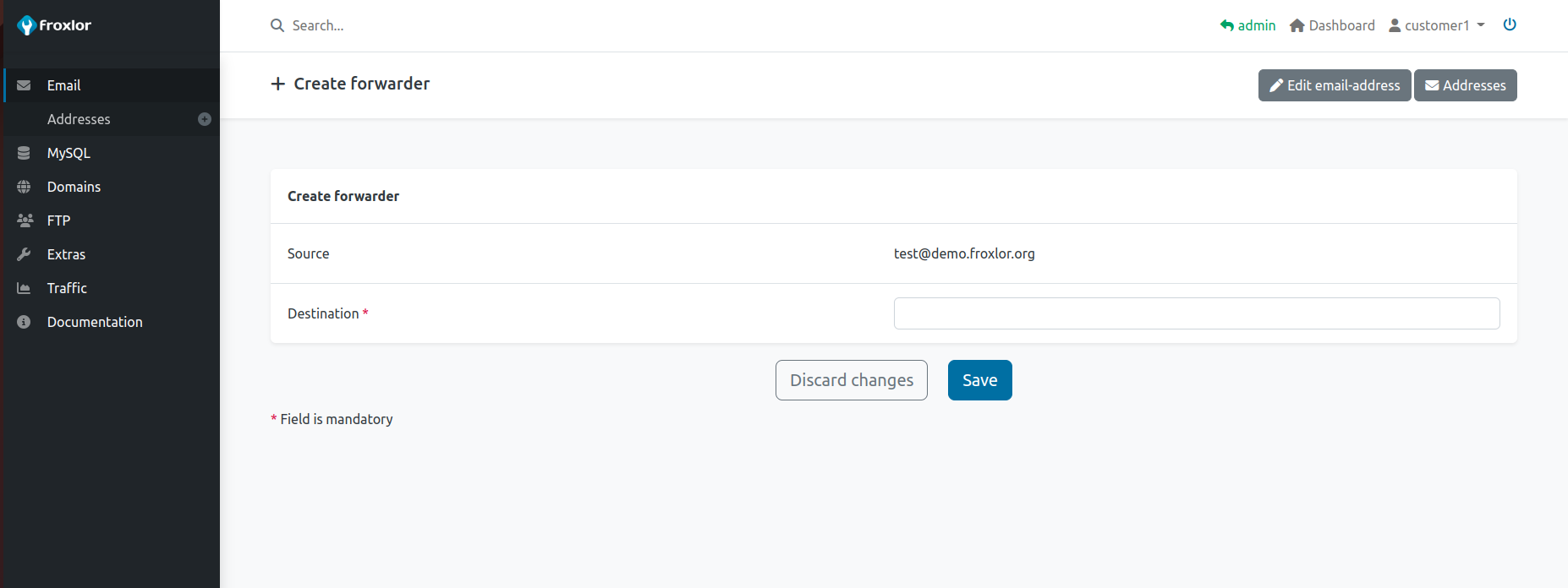 E Mails Froxlor Documentation